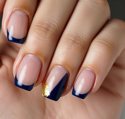Navy Blue French Tip Nails 29 Bold Designs To Wow Instantly