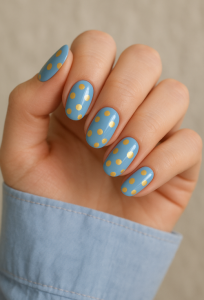 20 Blue and Gold Nails To Try for a Stylish Personality