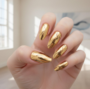 40 Gold Chrome Nail Ideas That Shine Brighter Than Your Jewelry